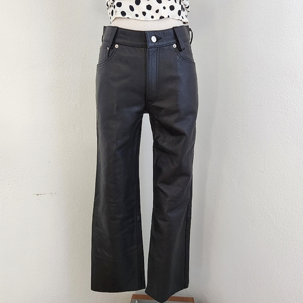 Womens Devils Originals 100% Leather Pants Sz.30 - Gem